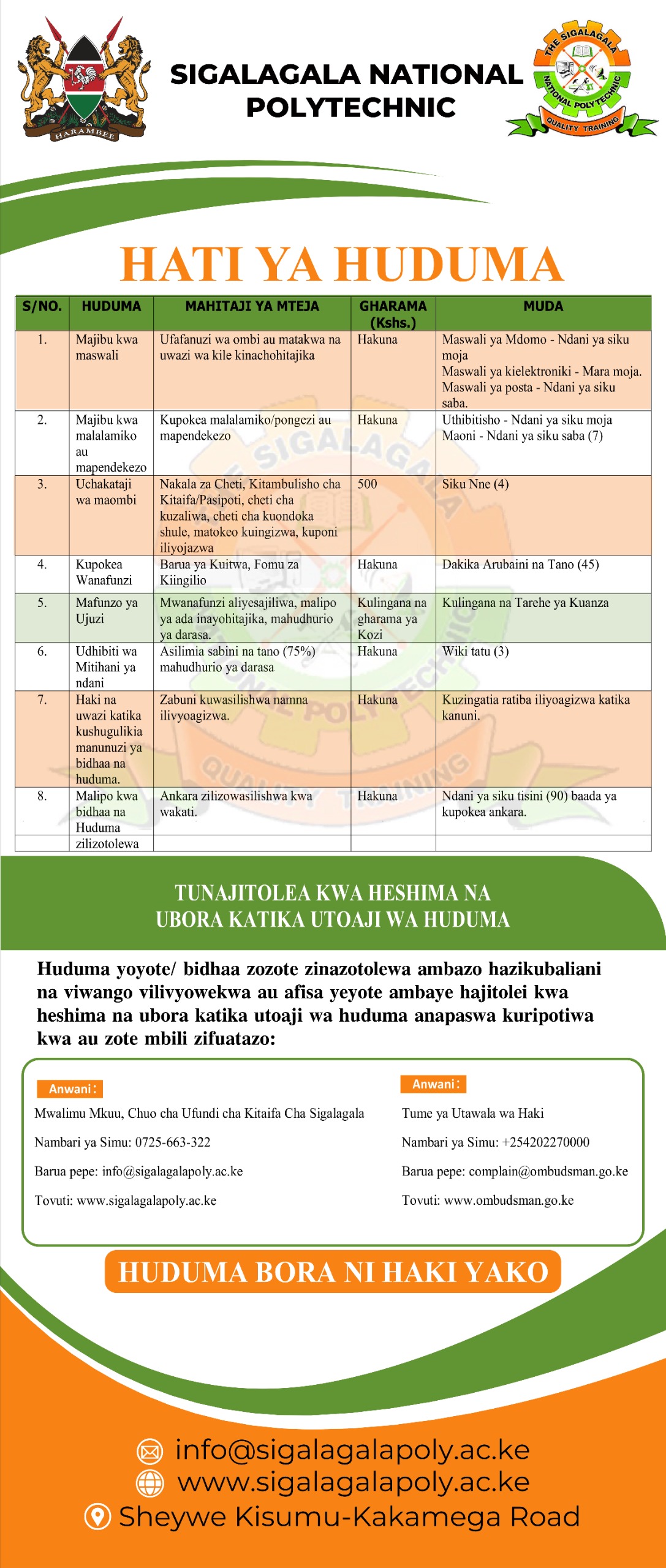 Service Delivery Charter